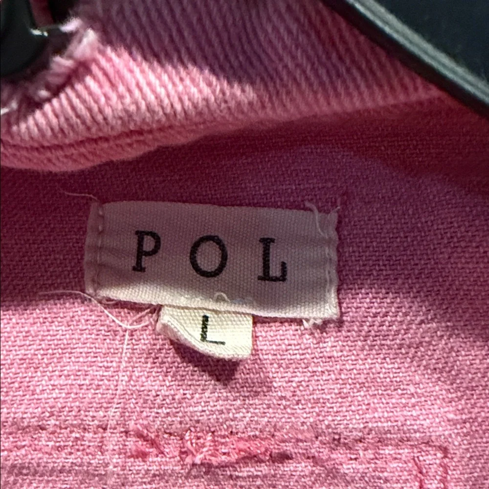POL | Jackets & Coats | Pol Pink Distressed Oversized Jacket | Poshmark